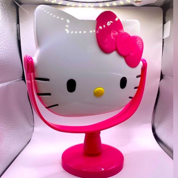 Hello Kitty | Bath | Newhello Kitty Pink White Vanity Stand Mirror ...